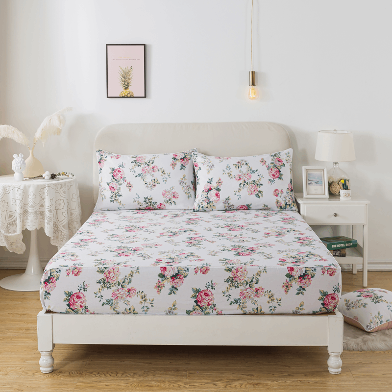Bedding Sheet Set-Pink Rose Floral – FADFAY